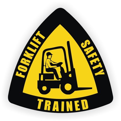 10 pack FORKLIFT SAFETY TRAINED Vinyl Hard Hat Helmet Stickers Decals ...