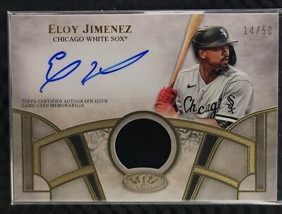 2021 Topps Tier One Eloy Jimenez Autograph Relic /50 White Sox | eBay