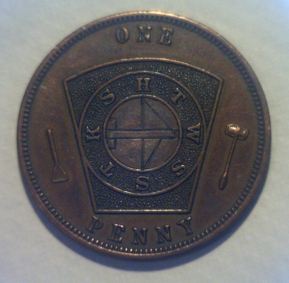 Warren Chapter No 8 Masonic Penny Token Green Bay Wisconsin | eBay