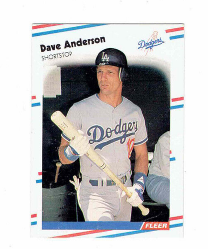 Dave Anderson Los Angeles Dodgers SS #508 Fleer 1988#Baseball Card | eBay