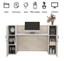 Reception Desk Office Counter Top White Wood Checkout Register ...