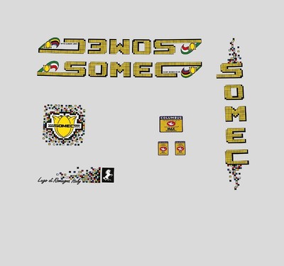Somec Bicycle Decals, Transfers, Stickers - Yellow n.102 | eBay
