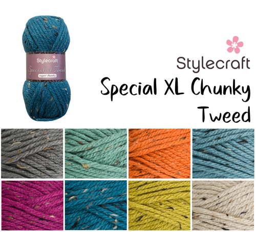 STYLECRAFT SPECIAL XL TWEED SUPER CHUNKY WO0L/YARN - 100G BALLS ...