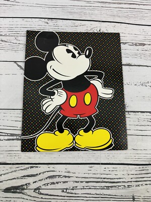 Vintage Disney Mickey Mouse Portfolio Pocket Folder 90s Unpunched | eBay