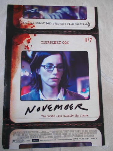 NOVEMBER original Courteney Cox double sided 2005 movie poster in vg ...