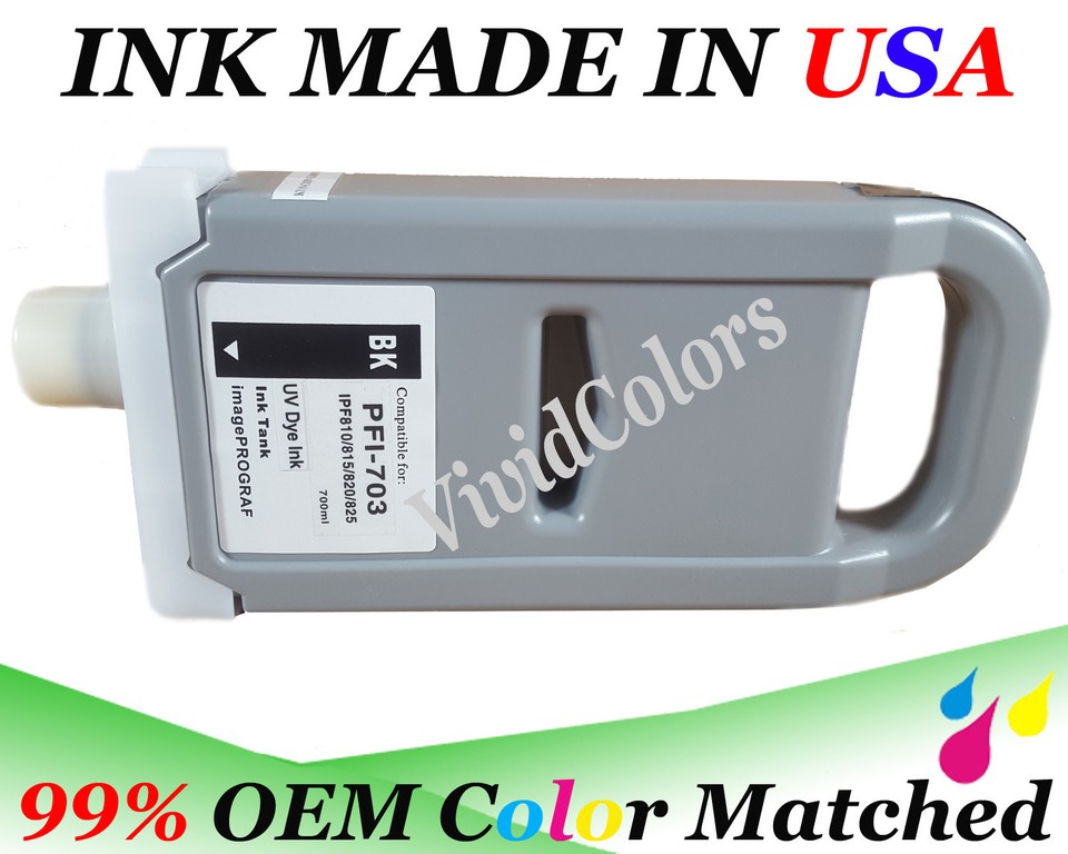 5 new Compatible Cartridge canon PFI-703 iPF810 815 820 825 700ml mfp ...