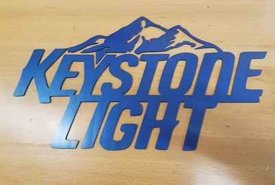 XL Keystone Light sign metal wall art plasma cut sign gift idea beer ...