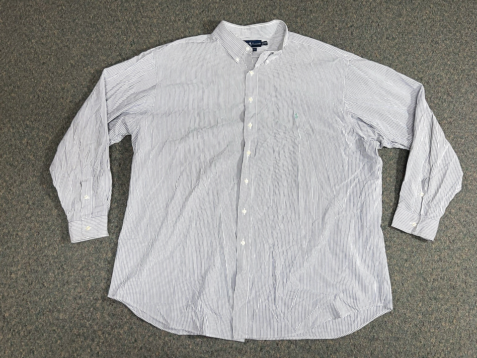 Lot of 3 Vintage Ralph Lauren Seersucker Button Down Shirts Men's 3XLT ...