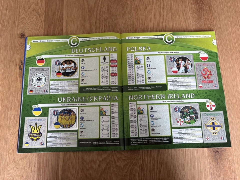 100% Complete, Panini UEFA Euro 2016 France, Official Sticker Album ...
