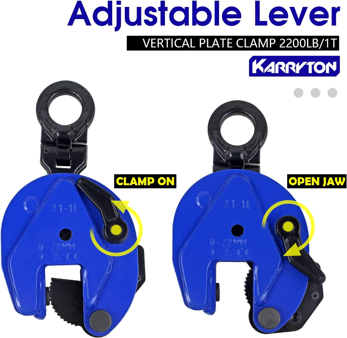 Lifting Clamps Vertical Plate Clamp 2200Lbs Load Capacity Lifting Clamp ...