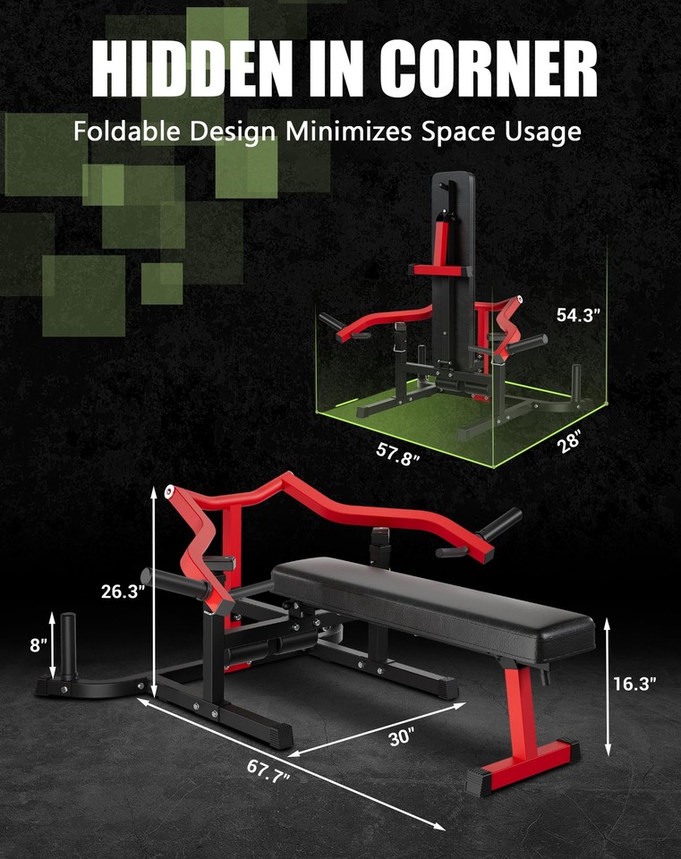 Chest Press Machine Adjustable Weight Bench Chest w/ Independent ...