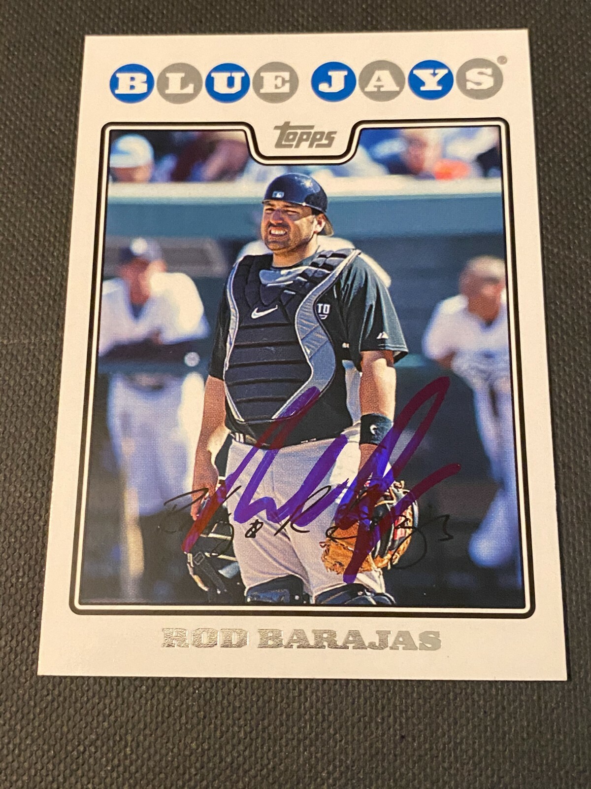 Rod Barajas Signed 2008 Topps Card Auto Toronto Blue Jays Autograph ...