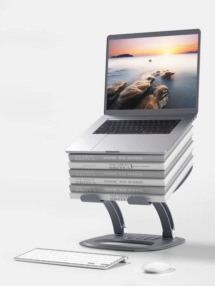 Adjustable Laptop Stand for Desk, CH-02 Ergonomic Portable Laptop Stand ...