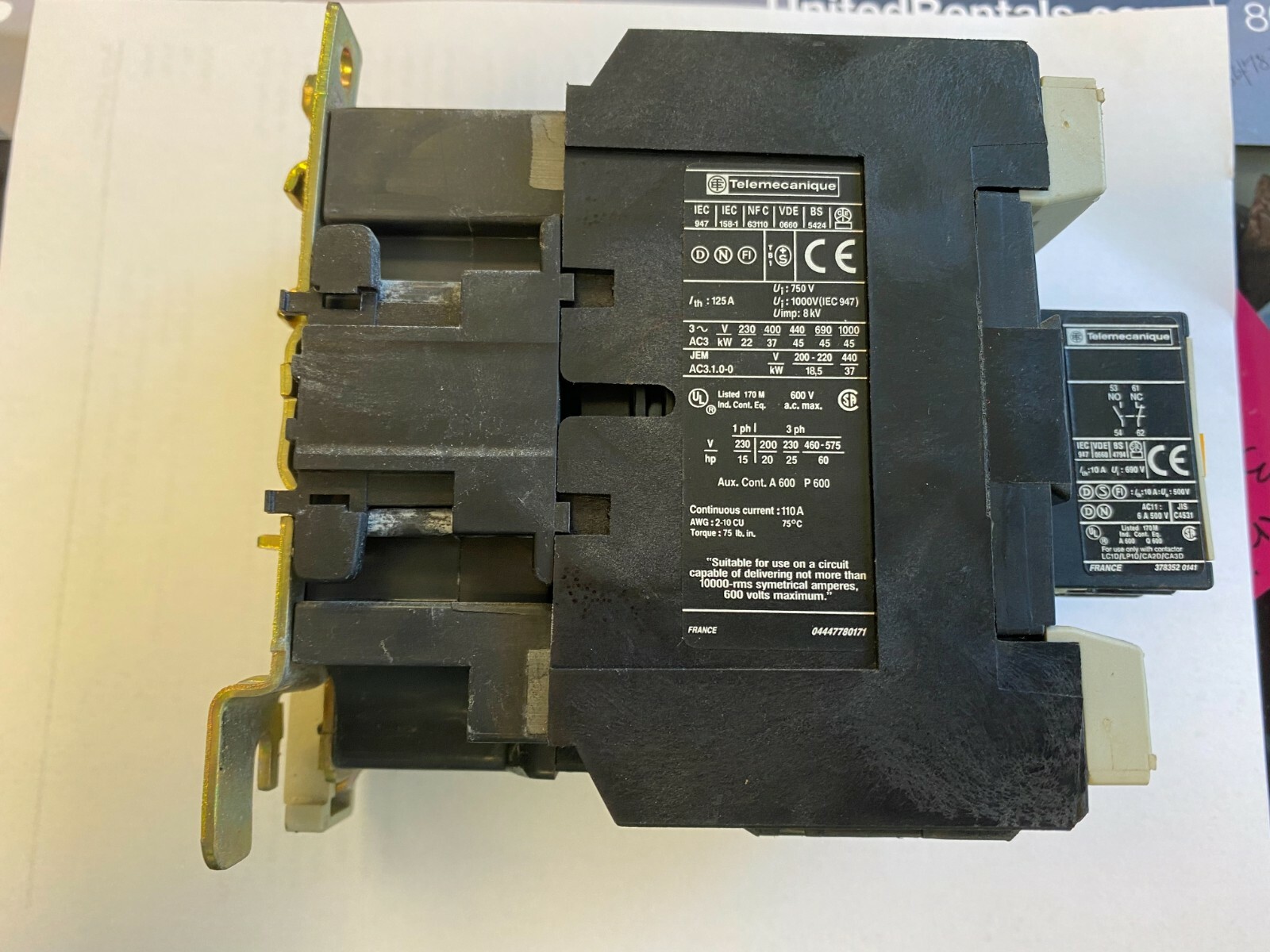 Telemecanique LC1D8011 Contactor LC1 D80 11 | eBay