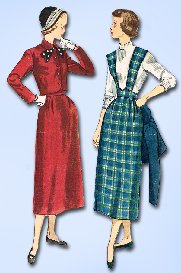 1940s Vintage Simplicity 2955 Sewing Pattern Darling Suspender Suit Oh ...