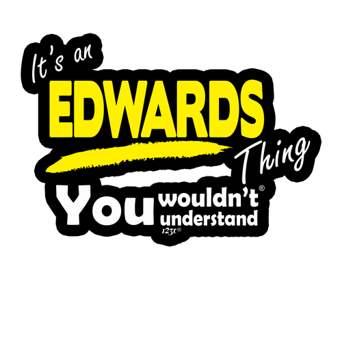 2 x Car Stickers - edwards V1 Surname Thing Decal Window Bumper Laptop ...