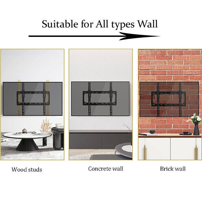 TV WALL BRACKET MOUNT SLIM FOR 40 42 50 65 70 75 80 INCH FLAT 3D LCD ...