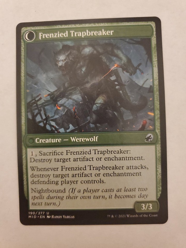 MTG Magic The Gathering Card Outland Liberator Creature Human Werewolf ...