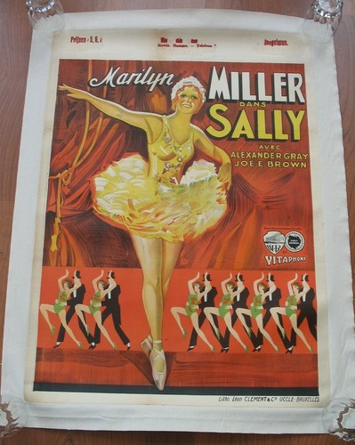SALLY (1929) Original Release Belgian Poster on Linen, Marilyn Miller ...