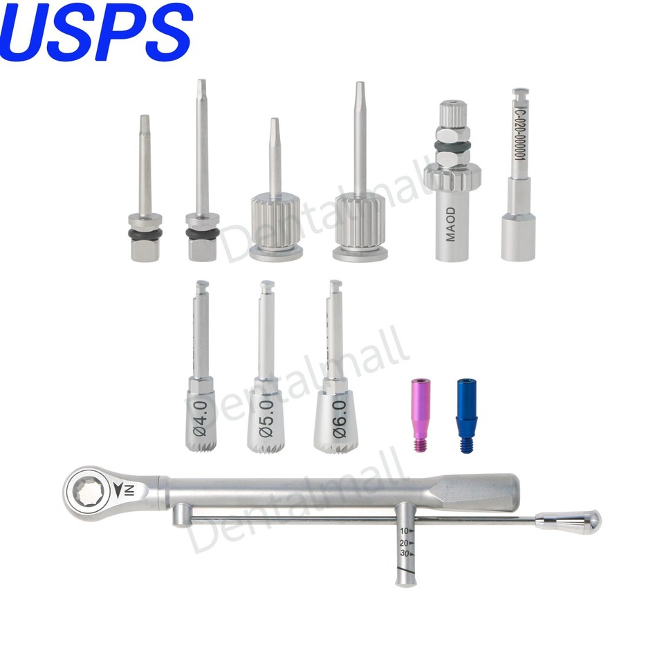 US Implant Universal Prosthetic Bone Profiler Kit Screw Drivers Hiossen ...