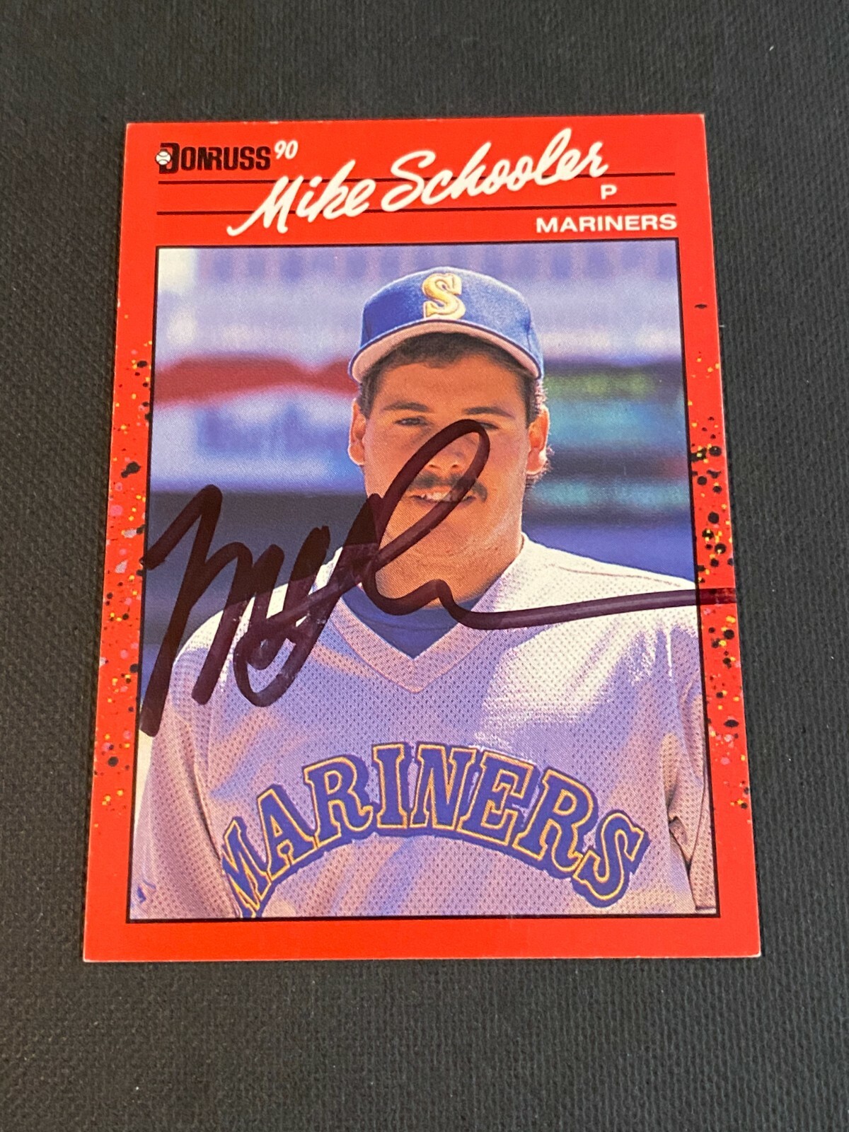 Mike Schooler Signed 1990 Donruss Card Auto Seattle Mariners Autograph ...