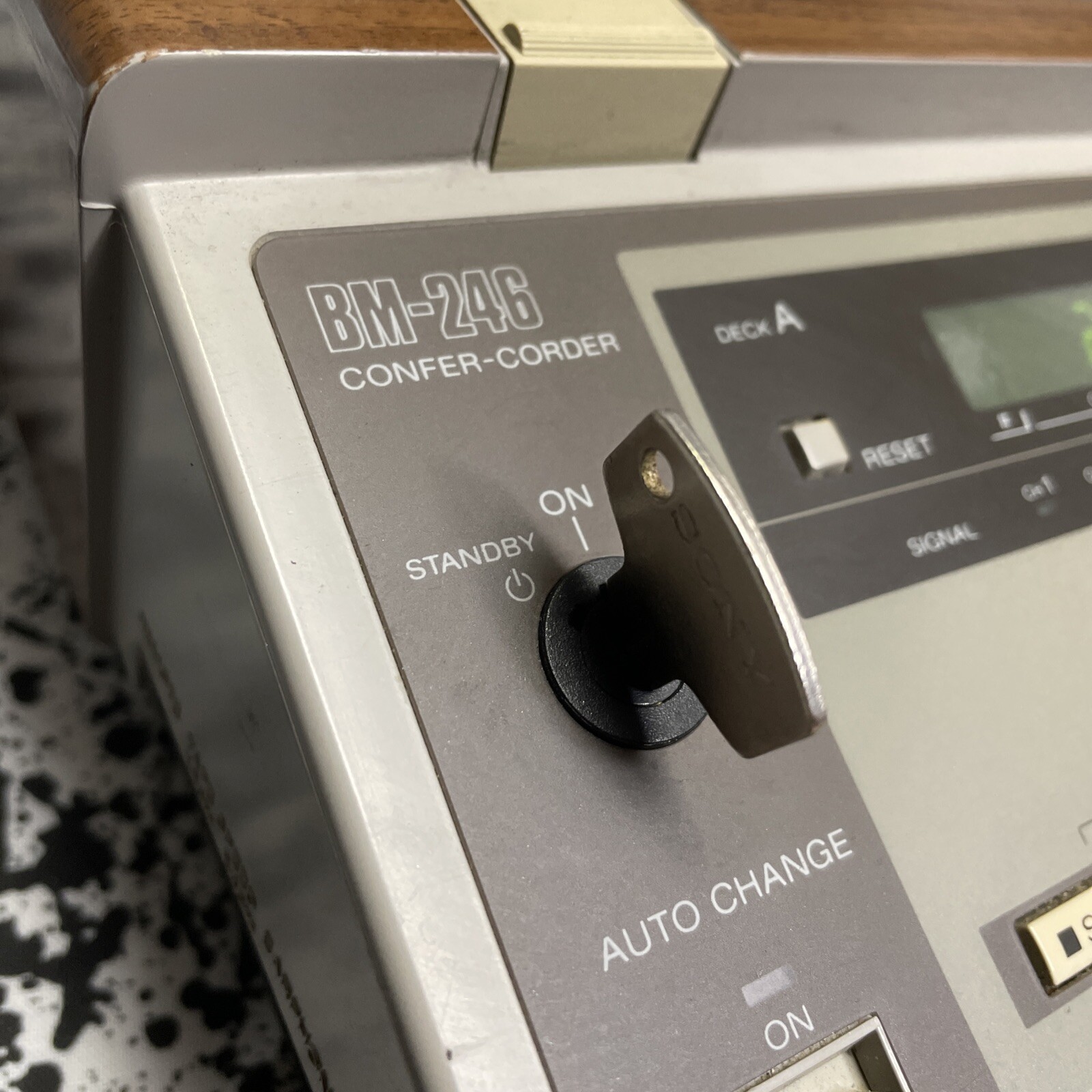 Sony Confer-Corder BM-246 Transcriber Recorder with Key Woodgrain Turns ...