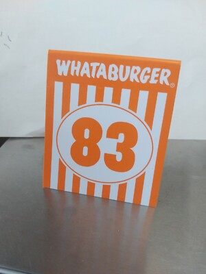 Whataburger Table Tent 83 | eBay