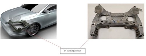 2006-2010 Toyota RAV 4 Rear Suspension Crossmember K-Frame 51206-0R011 ...