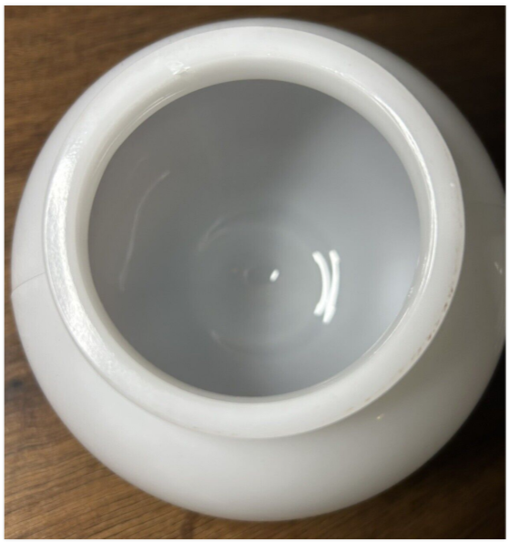 Vtg Alpha Sigma Alpha Red ΑΣΑ White Milk Glass Round Ball Globe 6" Lamp ...