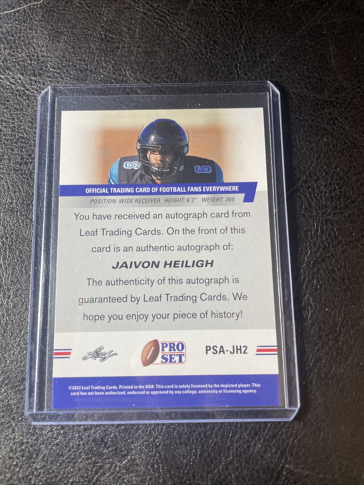Jaivon Heiligh Autograph 2022 Leaf Pro Set Auto Yellow Parallel #PSA ...