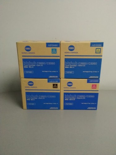 Konica Minolta TNP48 Toner Set Yellow Magenta Cyan Black, bizhub C3350 ...