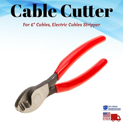 6 Inch Cable Cutter Plastic Handle Electric Wire Stripper Cutting Plier ...
