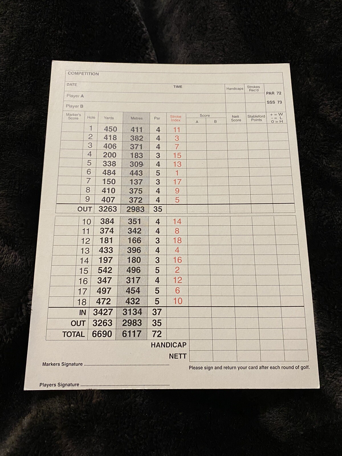 Royal Birkdale Golf Scorecard Signed By 4 Past British Open Champs Lee ...