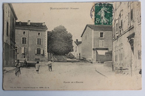 Old postcard Vosges Mattaincourt Place de l'Eglise (58501) | eBay