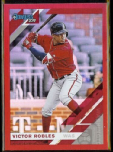 VICTOR ROBLES 2019 Panini Donruss Red Foil Insert #174. NATS | eBay