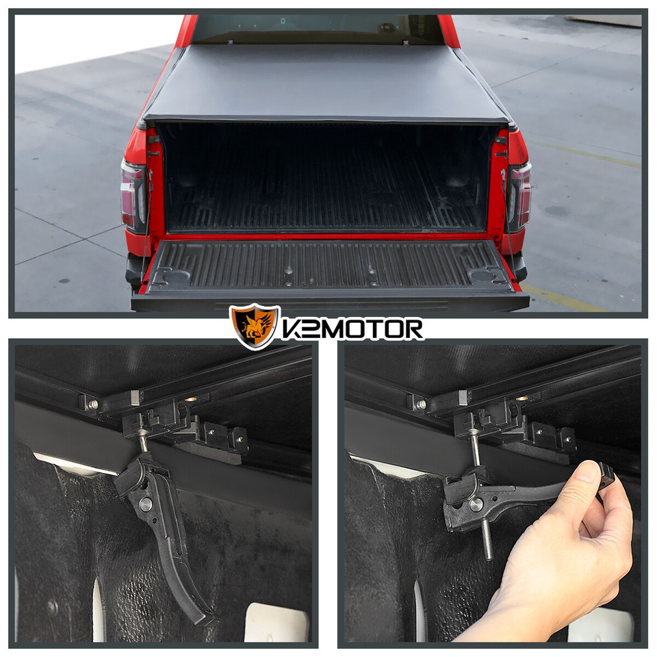 Fits 1993-2011 Ford Ranger Flareside 6FT Bed Quad 4 Fold Soft Tonneau ...