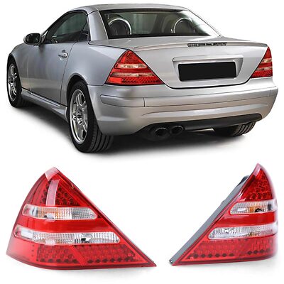 Led Rear Lights Left + Right in Red Clear for Mercedes SLK R170 from ...