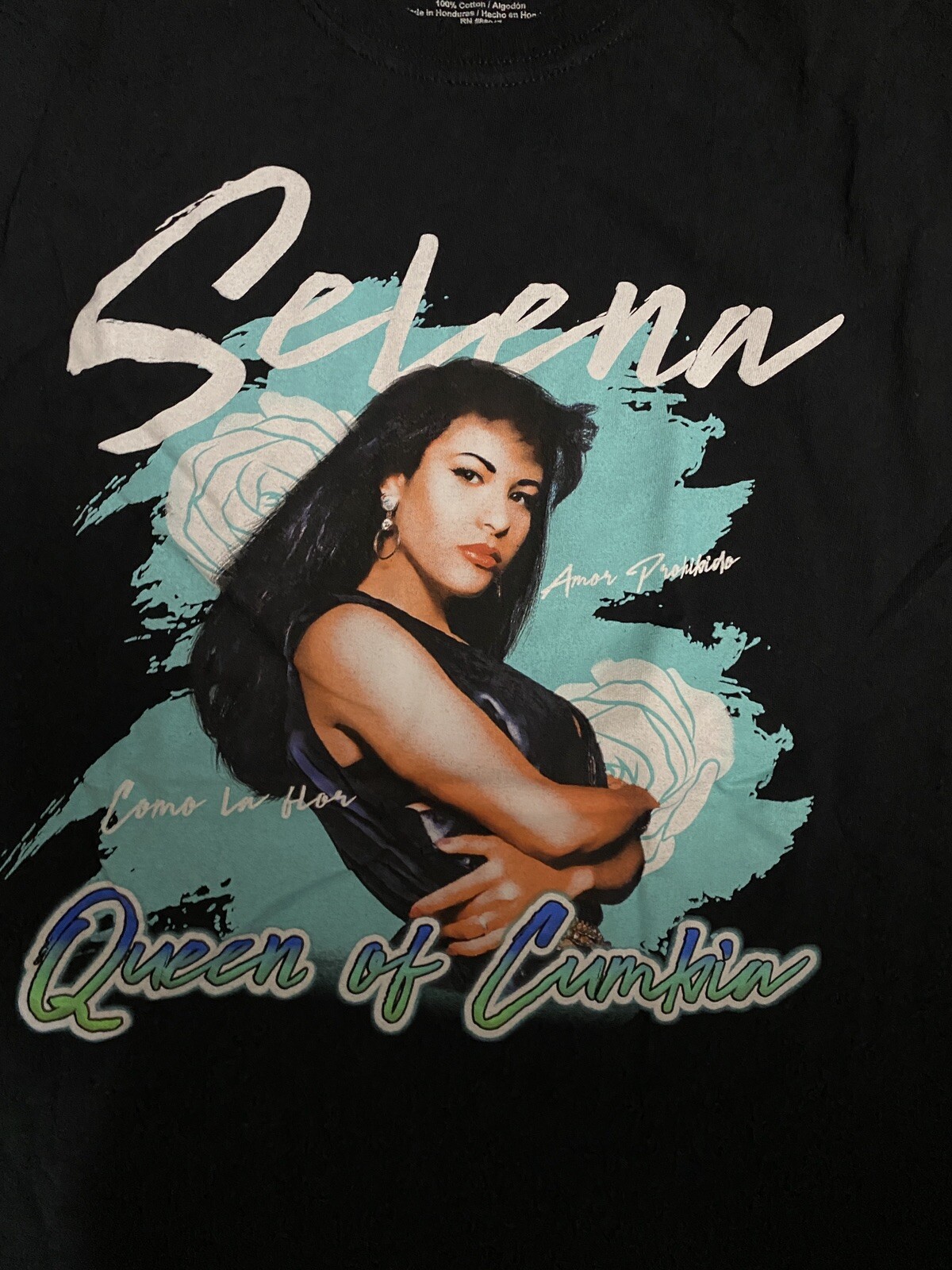 Selena Quintanilla Queen of Cumbia Black Short Sleeve T-Shirt Medium ...