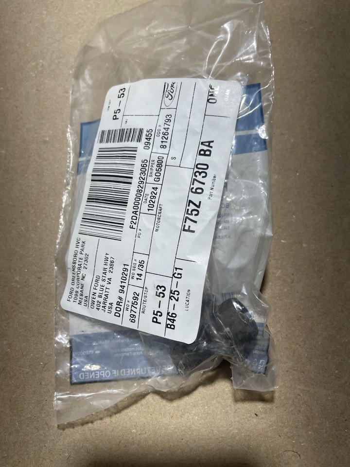 Genuine Ford Parts Brand New In Package Engine Oil Drain Plug F75Z-6730 ...