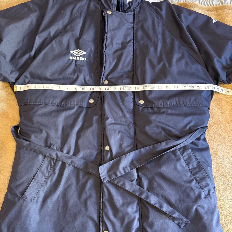 Vintage Umbro Football Managers Coat Full Length Trench Coat Jacket ...