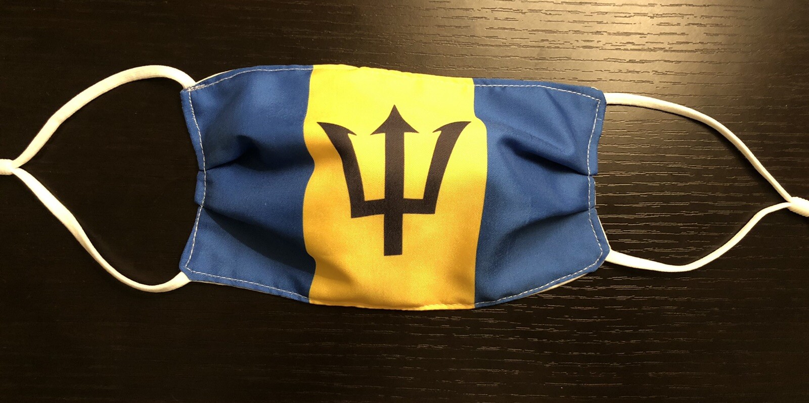 2 Pack Barbados Flag Face Mask Adjustable Elastic Bajan BUY ONE GET ONE ...