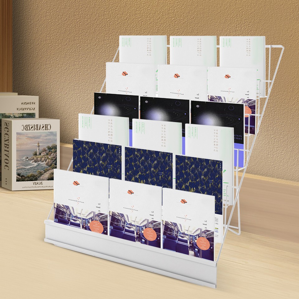 6 Tier Wire Countertop Rack Comic Book Rack Book Display Stand For ...