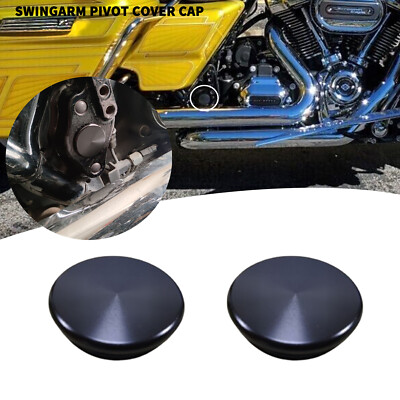 Black Swingarm Pivot Bolt Cover For Harley Touring Road Electra Glide ...