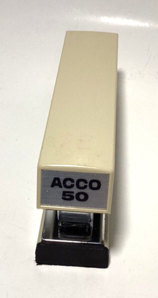Desk/Home/Office Stapler Acco 500 Easy Fast Reload,Cream Color | eBay