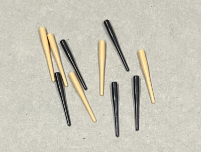 10 Bats ~ Tan and Black MINI baseball for Bobbleheads Replacement MINI ...