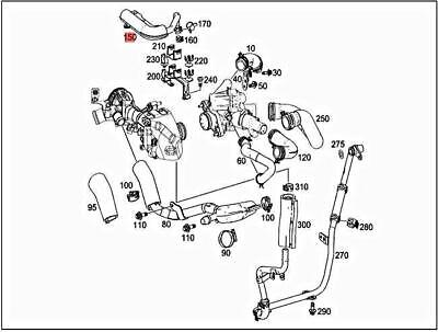 Genuine MERCEDES Coolant hose 1332000182 | eBay