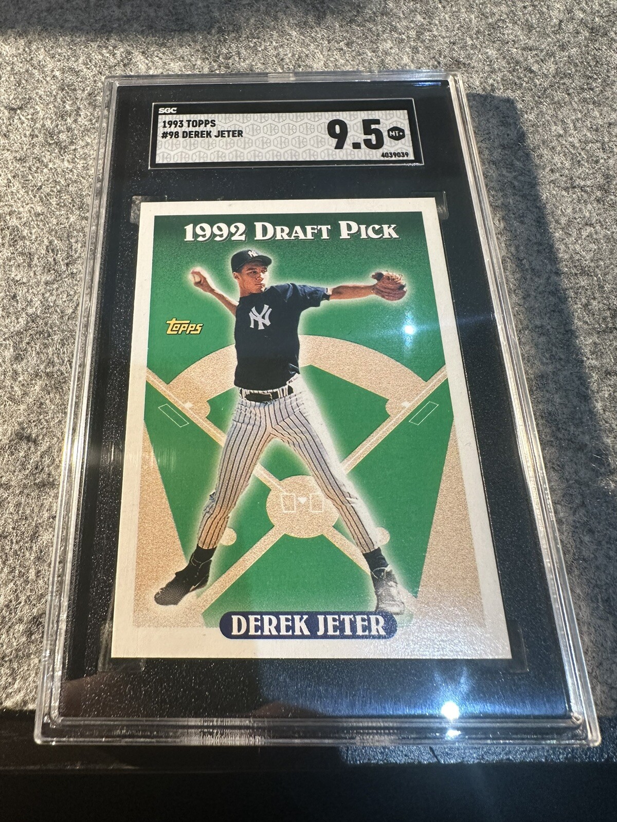 DEREK JETER 1993 TOPPS 1992 DRAFT BASEBALL ROOKIE YANKEES RC PSA 10 ...