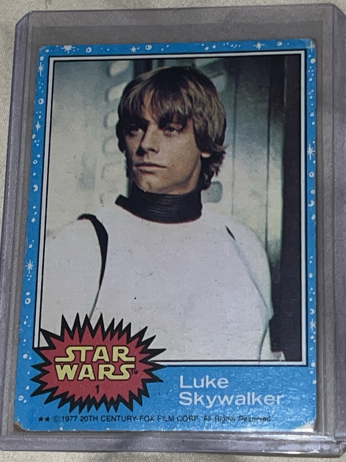 1977 Topps Star Wars #1 Luke Skywalker RC Rookie Blue Card | eBay