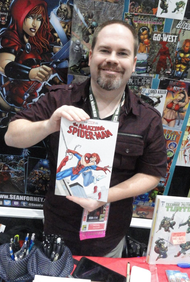 Sean Forney Spider-Man & Mary Jane Watson Original Art Sketch Blank ...