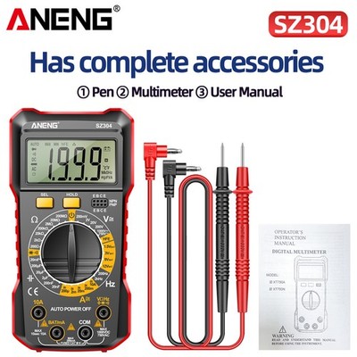 Digital Multimeter AC DC Voltmeter Ammeter Ohmmeter Volt Tester Meter ...